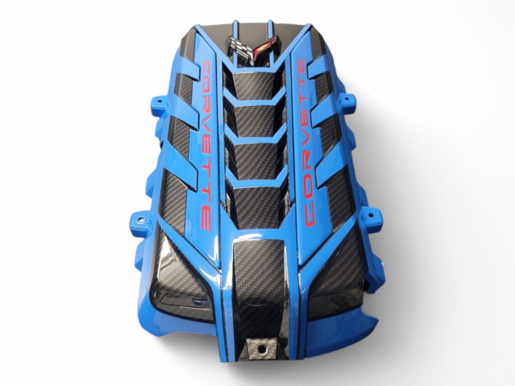 C8 Corvette Engine Cover Rapid Blue Carbon Fiber - Top Quality Corvette ...
