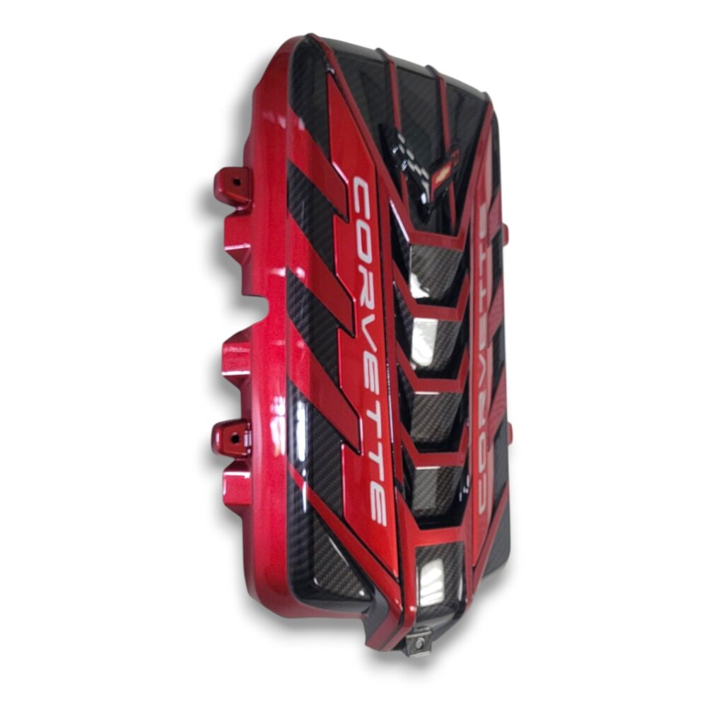 C8 Corvette Engine Cover Red Mist Carbon Fiber - Top Quality Corvette ...